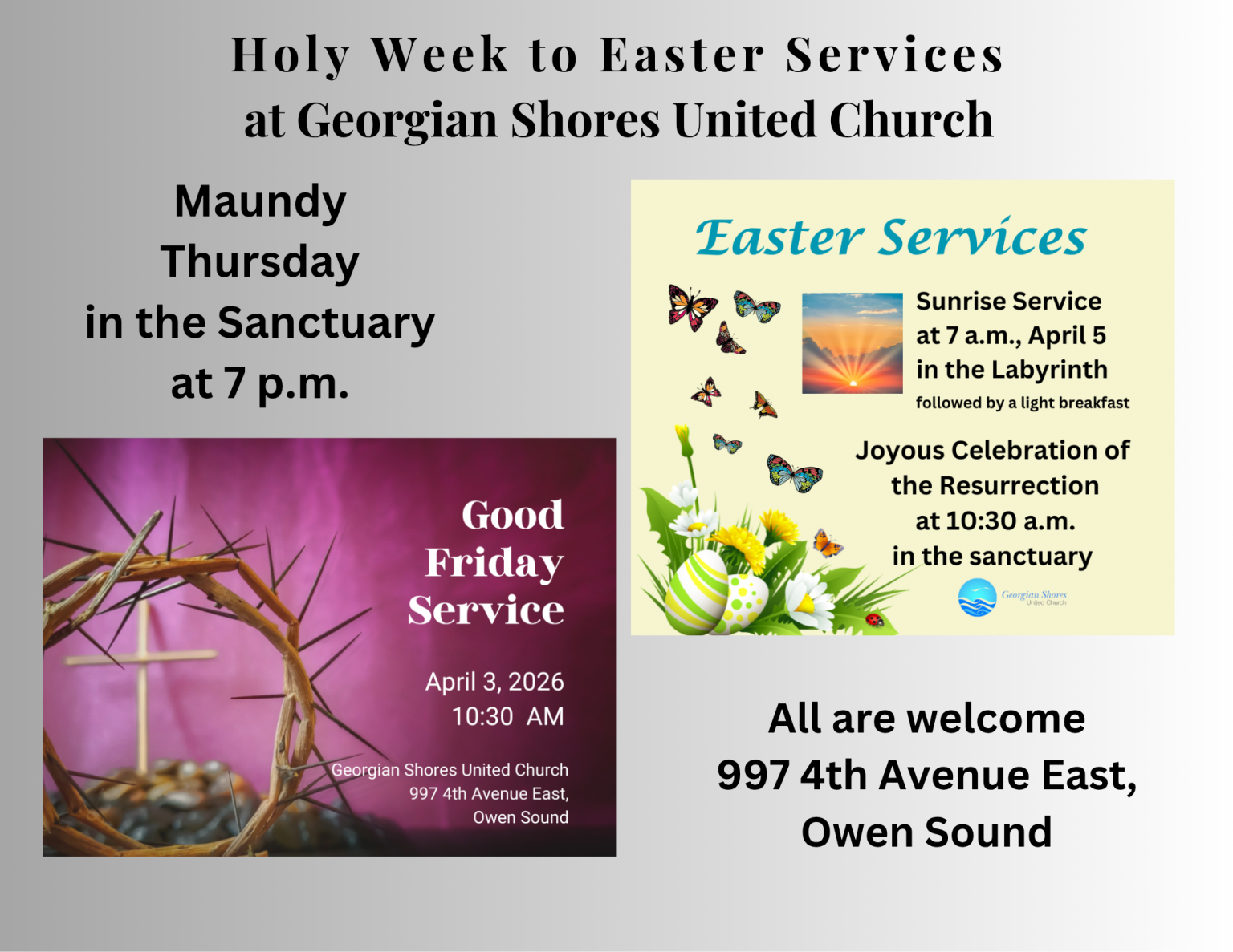 Holy Week to Easter – Georgian Shores United Church